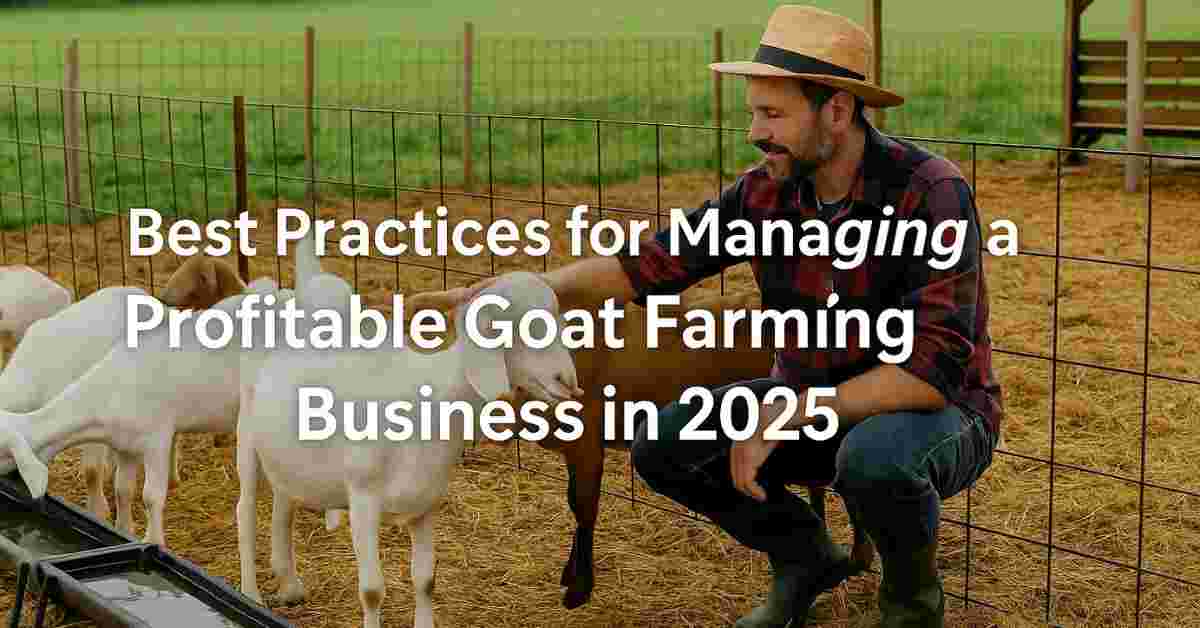 Best Practices for Managing a Profitable Goat Farming Business in 2025